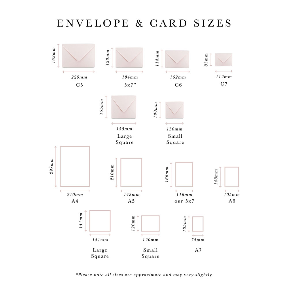 Mink Mist Envelopes | C7, C6, 5x7", C5, Square | DIY